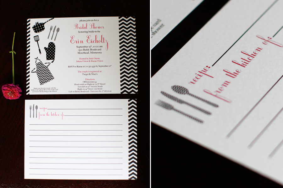 cooking themed bridal shower invites – fargo wedding & event ...